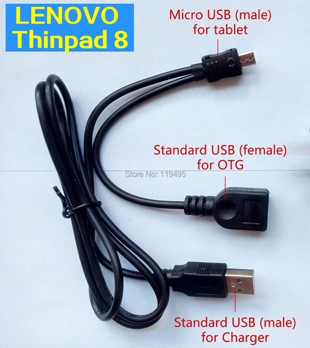 (exclusive) Otg Charging Cable For Lenovo Thinkpad 8, Micro Usb Host ...