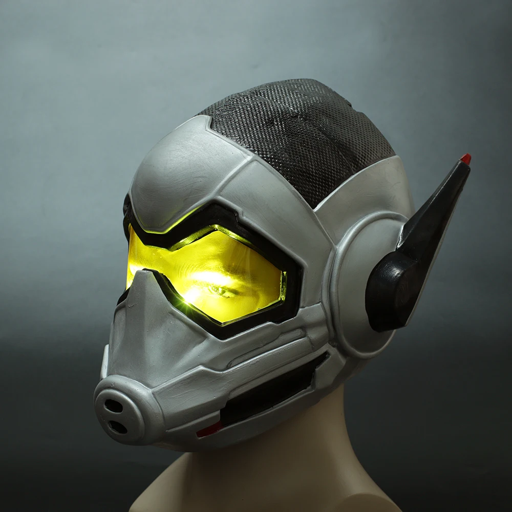 2018 Movie Antman 2 Antman And The Wasp Helmet Led Mask Latex Cosplay ...