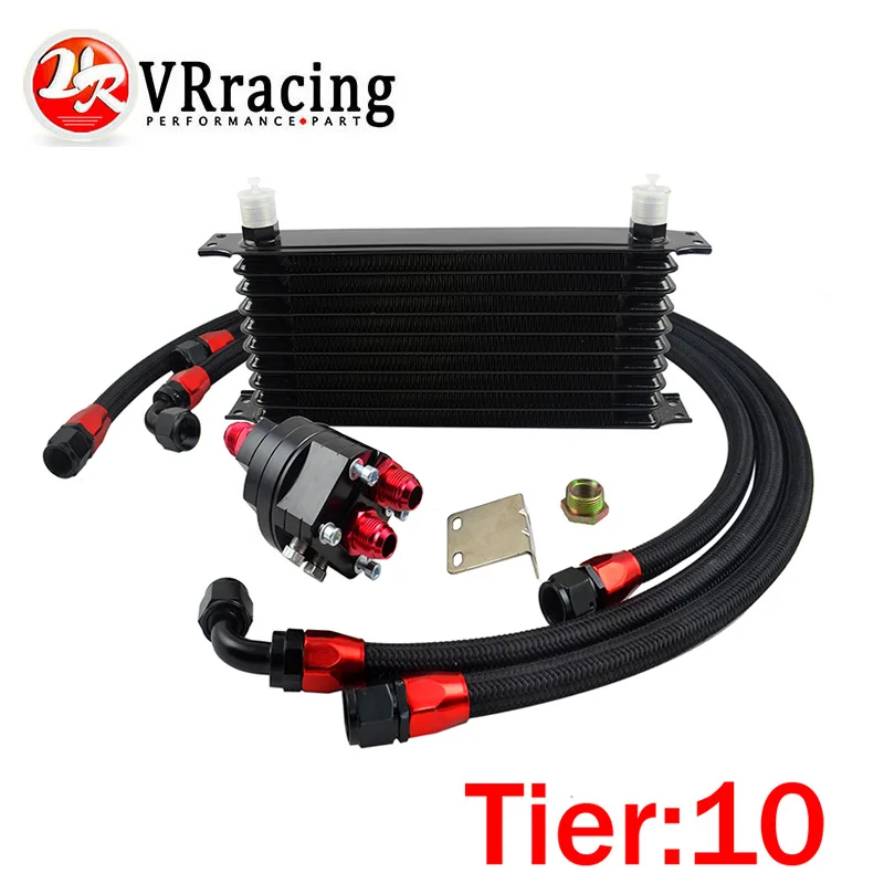 VR-Universal-10-Row-10AN-Aluminum-Engine-Transmission-Oil-Cooler ...