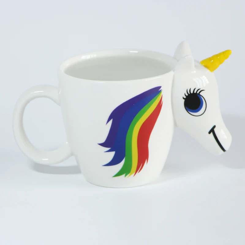 Cartoon Unicorn Discoloration Mug Cup 3d Ceramic Coffee Cups Girl ...