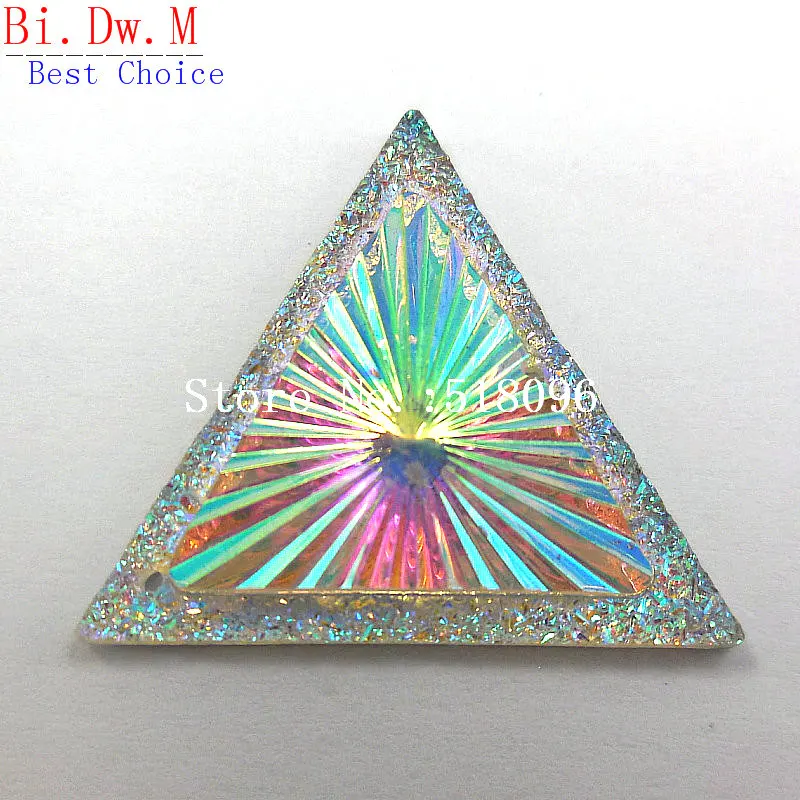 RESIN-Triangle-AB-Color-30mm-Rhinestones-Sew-On-Stones-anc-Crystals ...