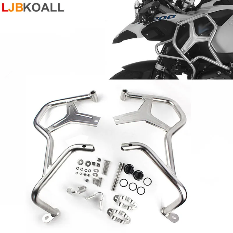 Stainless Steel Bumper Upper Crash Bar Extensions Engine Highway Guard ...