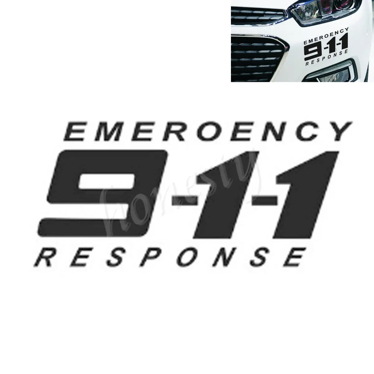 911 Emergency Phone Call Wall Home Glass Window Door Car Sticker Laptop ...