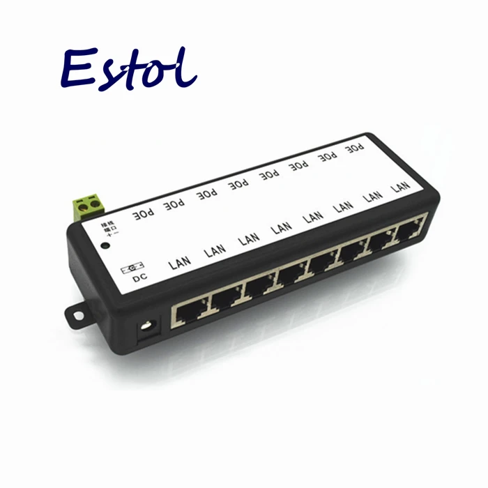 New 100% high quality 8 LAN Ports Passive adapter Pin 4 5/7 8 Power ...