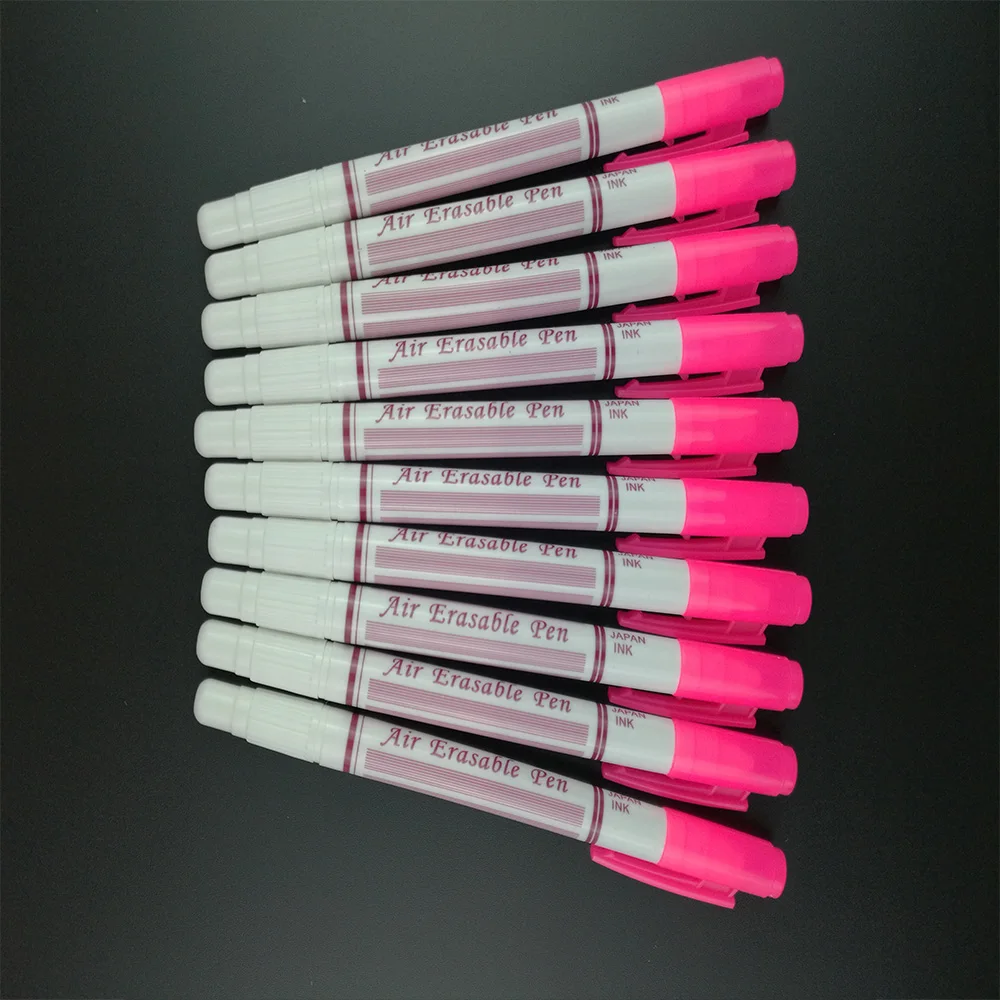 10pcs Air Erasable Pen Water Soluble Fabric Dual function Marker Pens ...