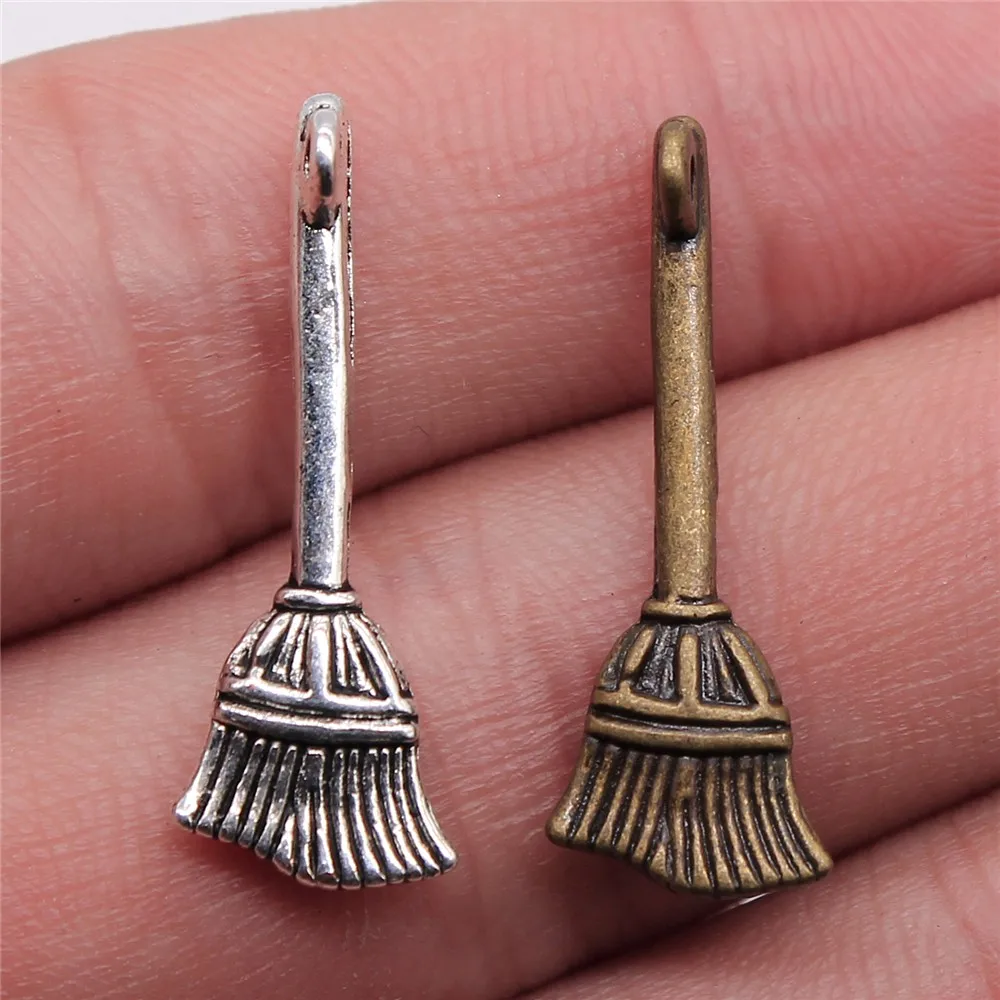 WYSIWYG-20pcs-27x10mm-Pendant-Broom-Wizard-S-Broom-Charm-Pendants-For ...