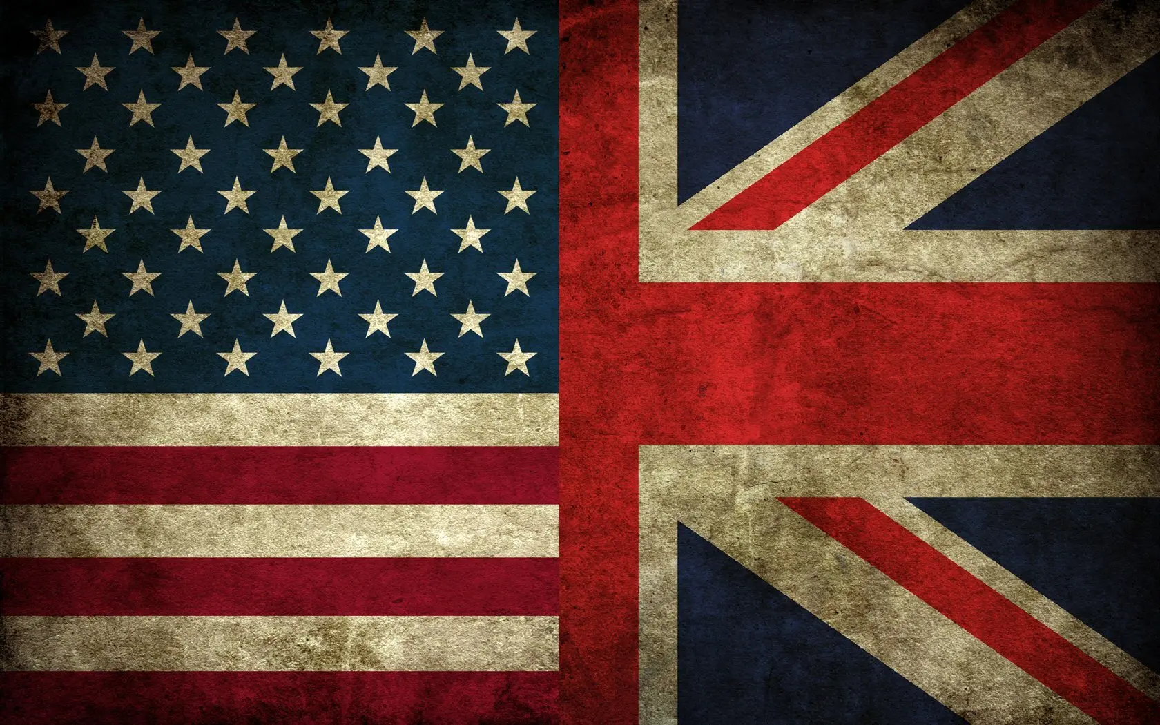 British And American Flag Together