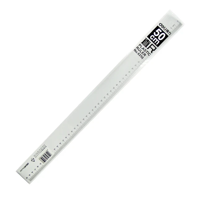 DL DL 6250 straight 50cm ruler plastic transparent ruler 50 centimeter ...