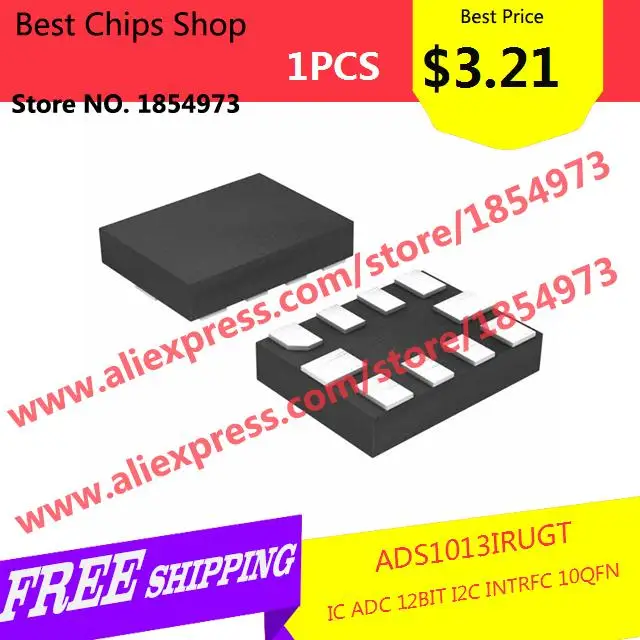 จัดส่งฟรี1ชิ้น= $3.21อิเล็กทรอนิกส์ชุดADS1013IRUGT IC ADCบิตI2C INTRFC ...