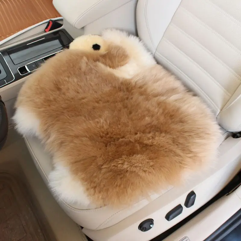 Cute Cartoon Lambs Wool Car Seat Cover Winter Australian Wool Car Seat