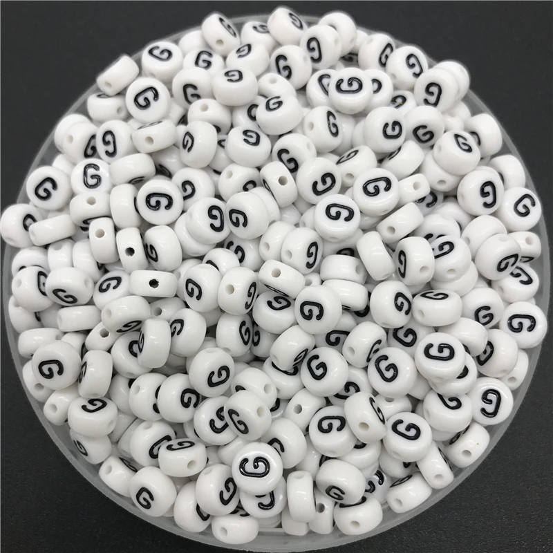 100pcs-7mm-Letter-Beads-Oval-Shape-Letter-G-Charms-DIY-Beads-For ...