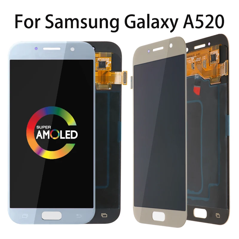 Pantalla LCD Super AMOLED de 5,2 pulgadas para SAMSUNG Galaxy A5 2017, digitalizador de pantalla ...