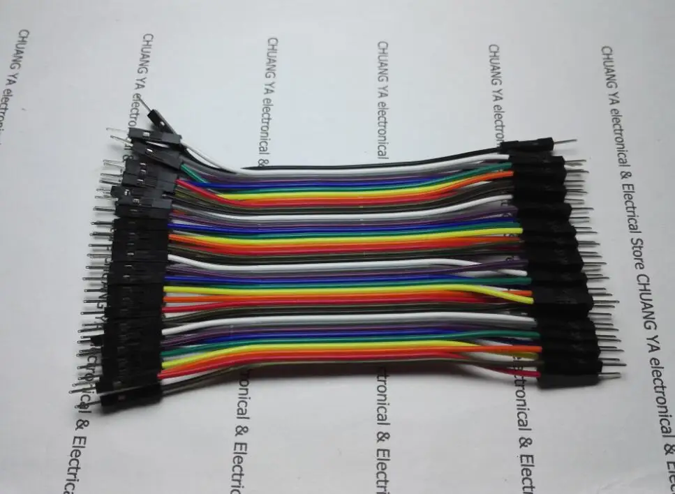 40P-40PIN-2-54mm-Coloured-DuPont-terminal-wire-male-to-male-to-female ...
