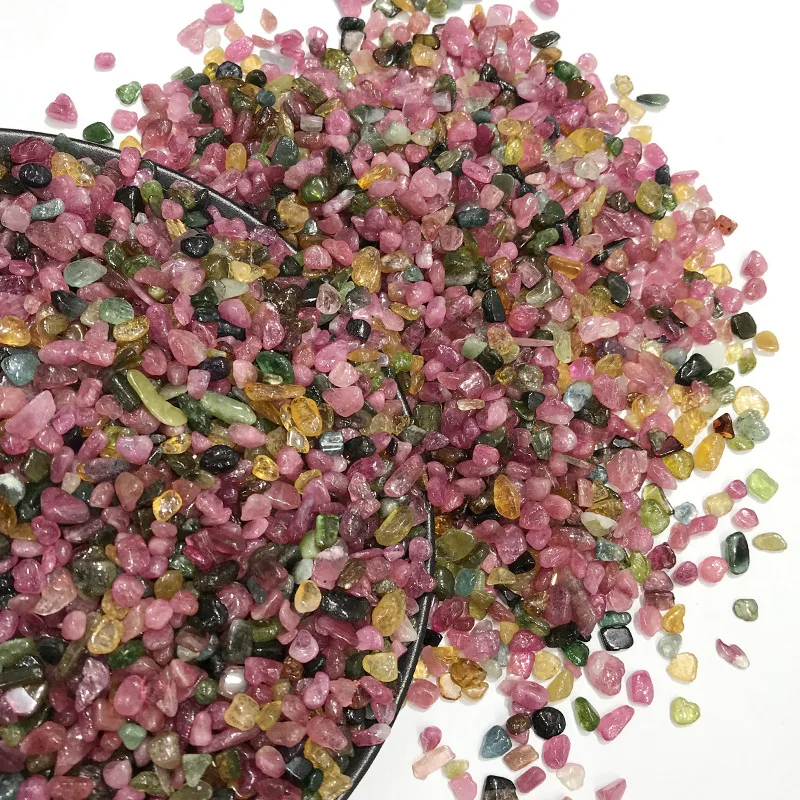 Wholesale Natural Tourmaline Stone Crystal Colorful Bixi Gravel Quartz ...