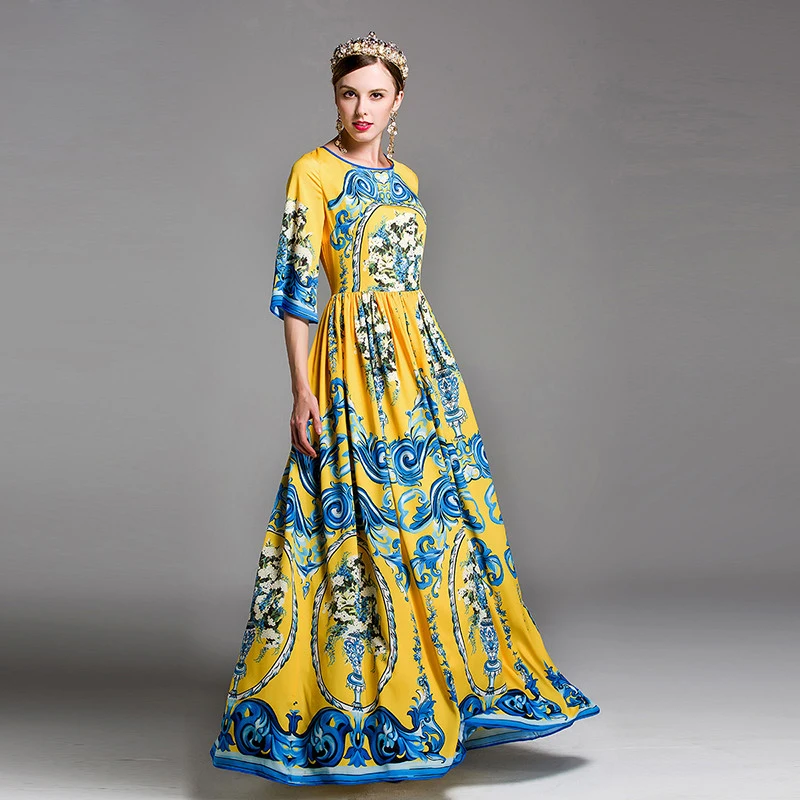 Aliexpress.com : Buy High Quality 2017 Designer Runway Maxi Dress Women ...