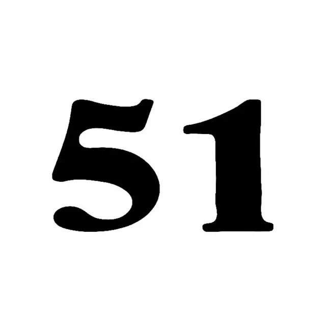 YJZT 13CM*7.9CM Fashion Fun Race Number 51 Vinyl Car styling Car ...