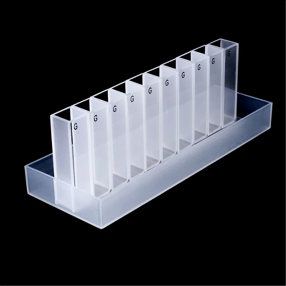 10pcs 10mm Path Length Acid And Alkali Resistant Glass Cuvette Cell For ...