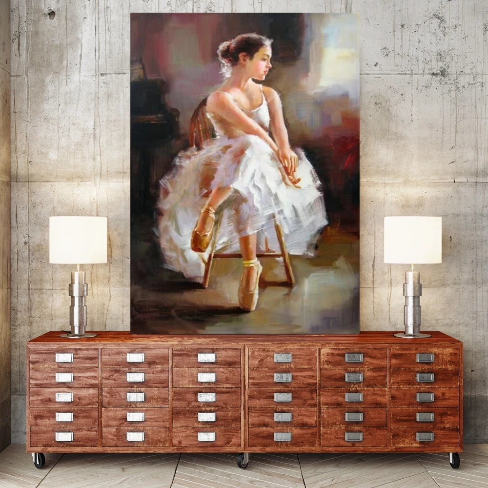 Paint By Numbers Ballet Dance Girl Portrait Wall Art DIY Number ...