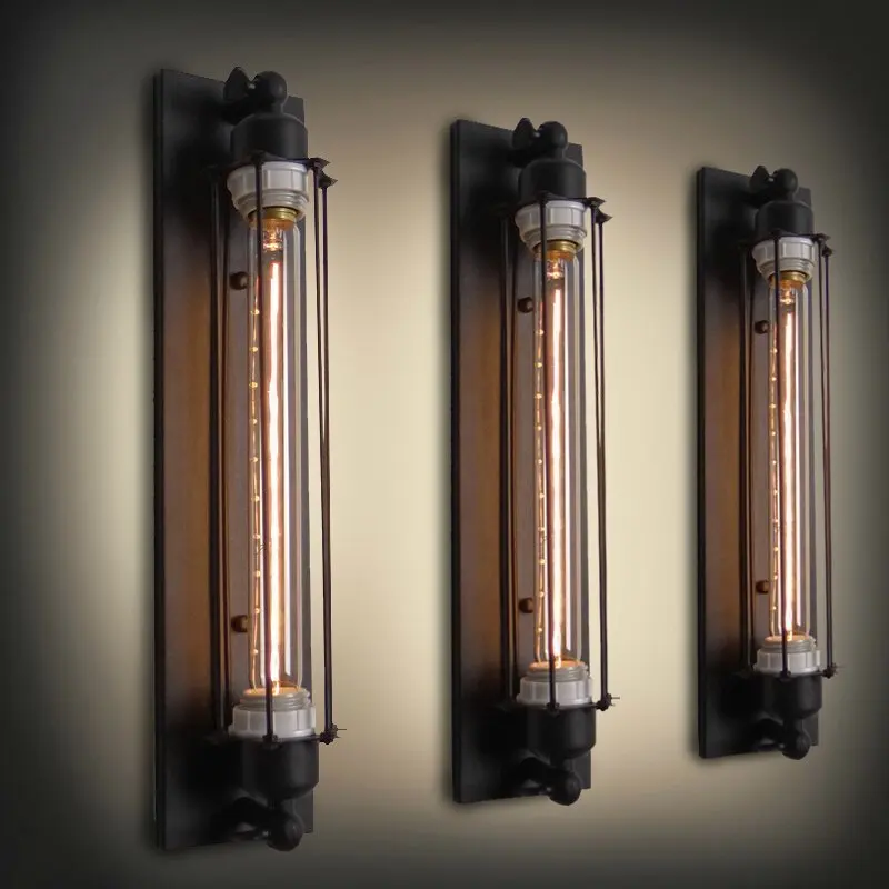 vintage-loft-industrial-country-style-wall-lights-bars-aisles-coffee ...