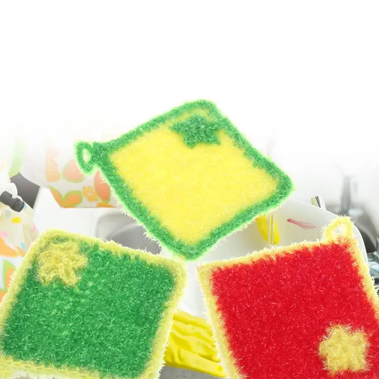 3PCS/LOT korea Square Shape Dish Cloth Acrylic Washing Towel Magic ...