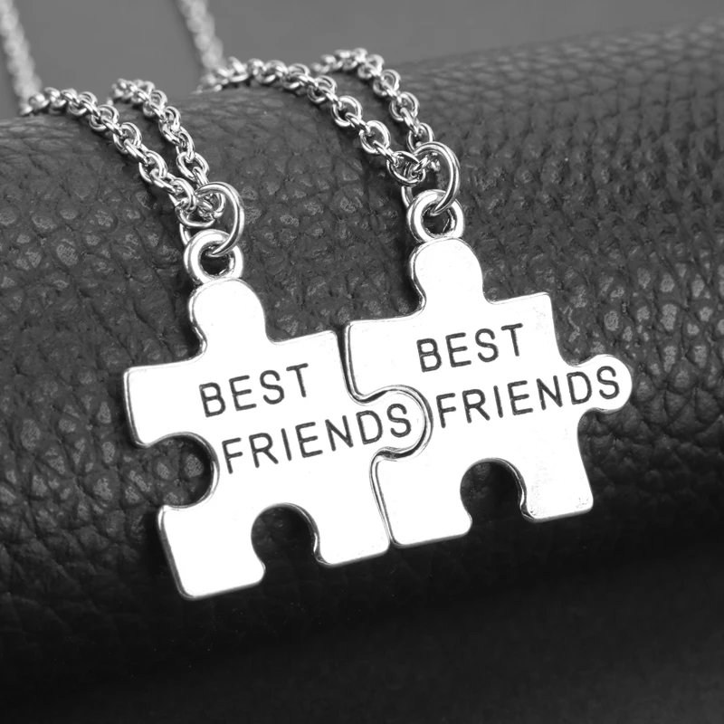 Collier Puzzle Best Friends pour femmes et hommes, 2 pièces, pendentif ...