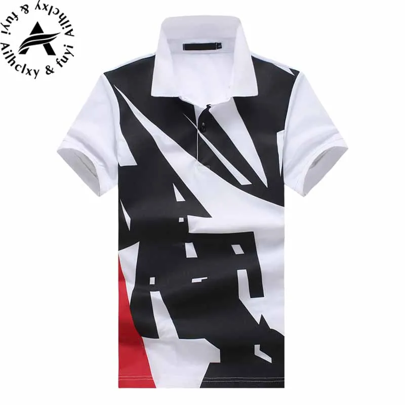 Summer good quality Painted print POLO shirts for mens 2018 brand new ...