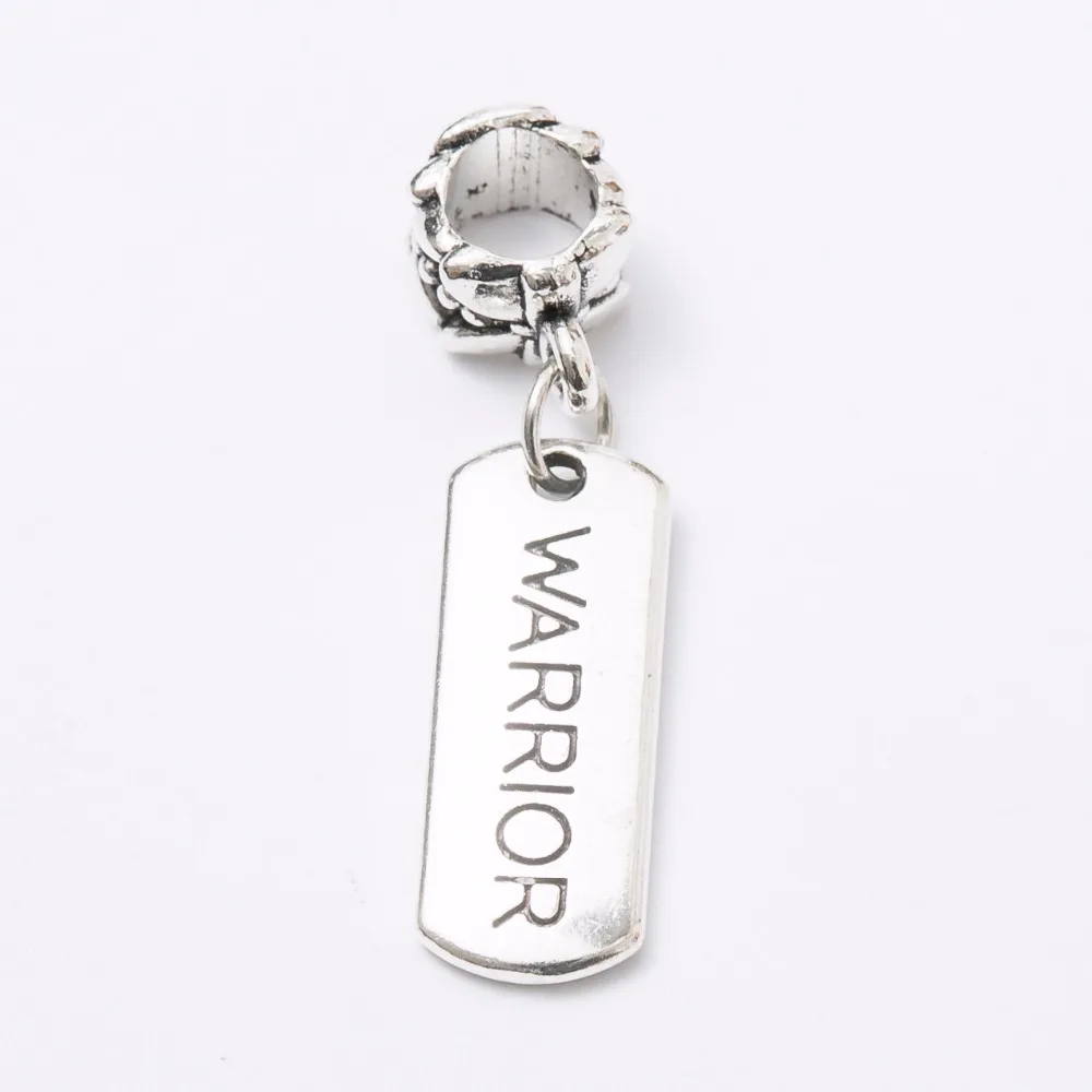30pcs-Plate-WARRIOR-silver-Bead-fit-Pandora-charm-bracelet-DIY-dangle ...