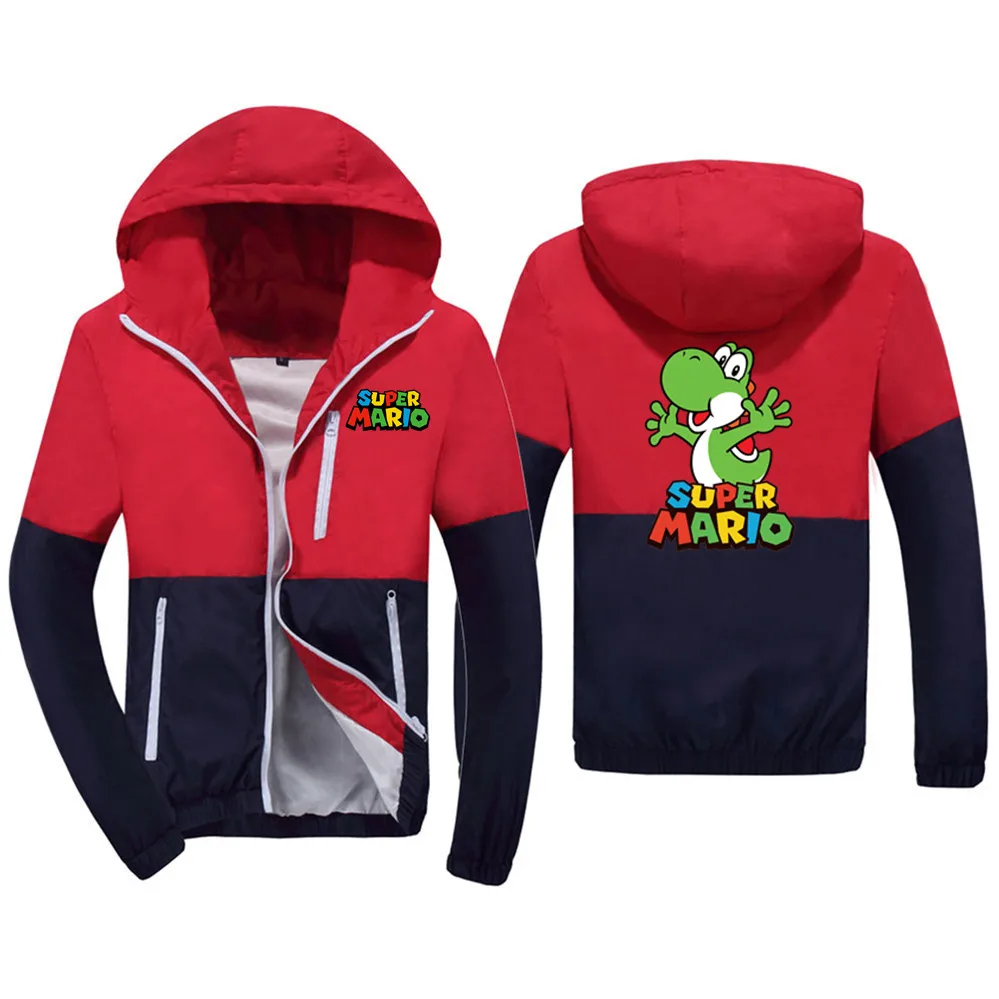 Super Mario Bros Luigi Koopa Yoshi 2019 locomotive bomber Windbreaker ...