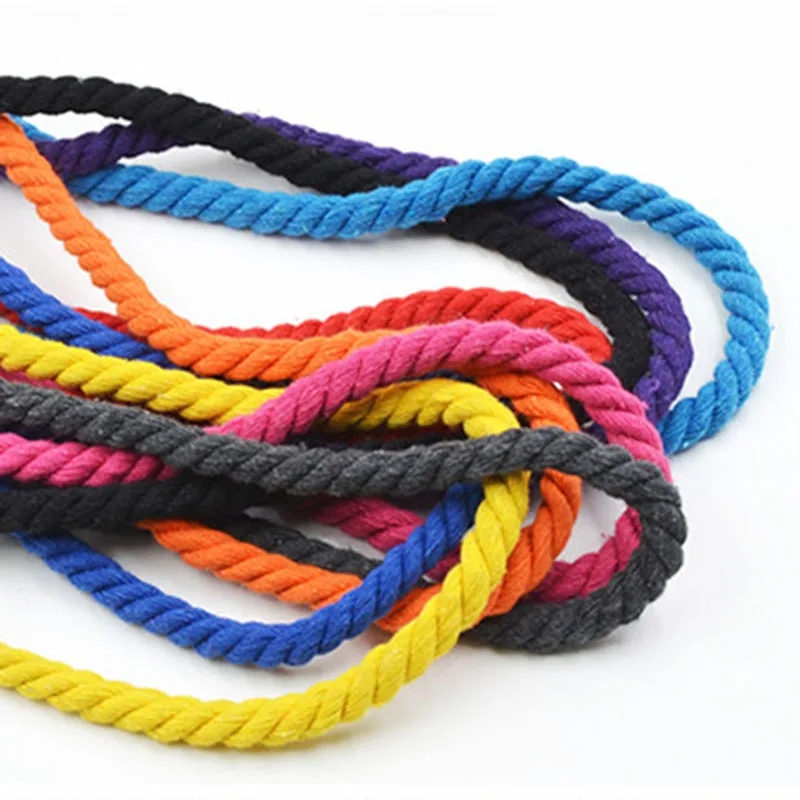 Discount 100% Cotton 10Meters 3 Shares Twisted Cotton Cords 10mm DIY ...
