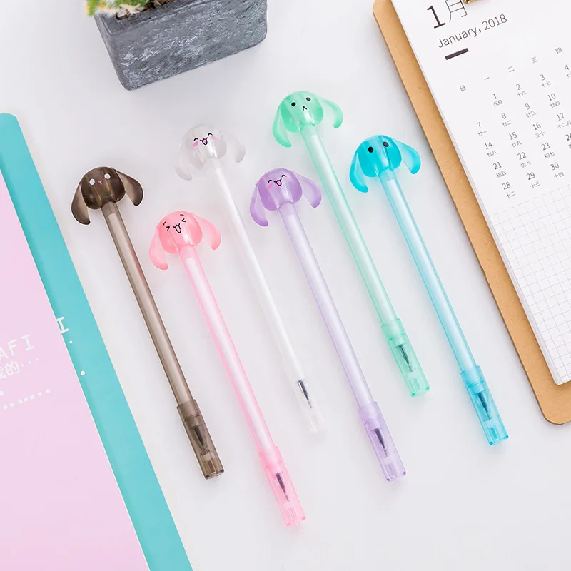 Lovely Cartoon Big Ears Rabbit Gel Ink Pen Jelly Bunny Expression ...