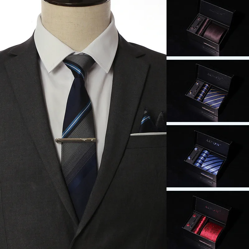 Corbata de moda para hombre, conjunto de corbata de caballero para boda ...