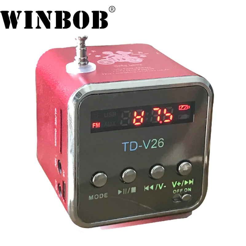 TD V26 digital radio Mini Speaker portable Radio FM Receiver ...