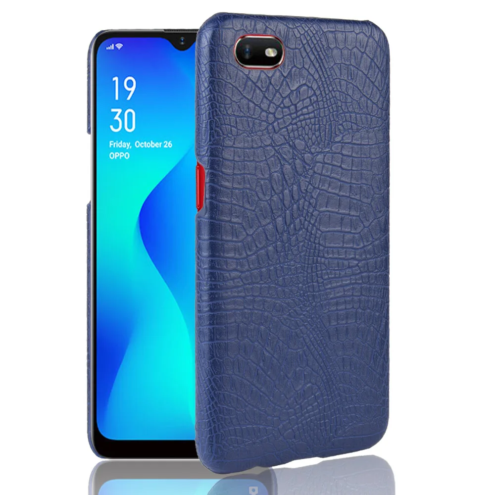 Oppo A1k Case Oppo A1K A 1K Retro PU Leather Crocodile Skin Hard ...