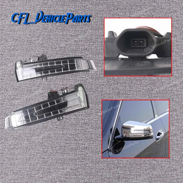 Pair Left+Right Door Mirror Turn Signal Indicator Light Lamp 2129067401 ...