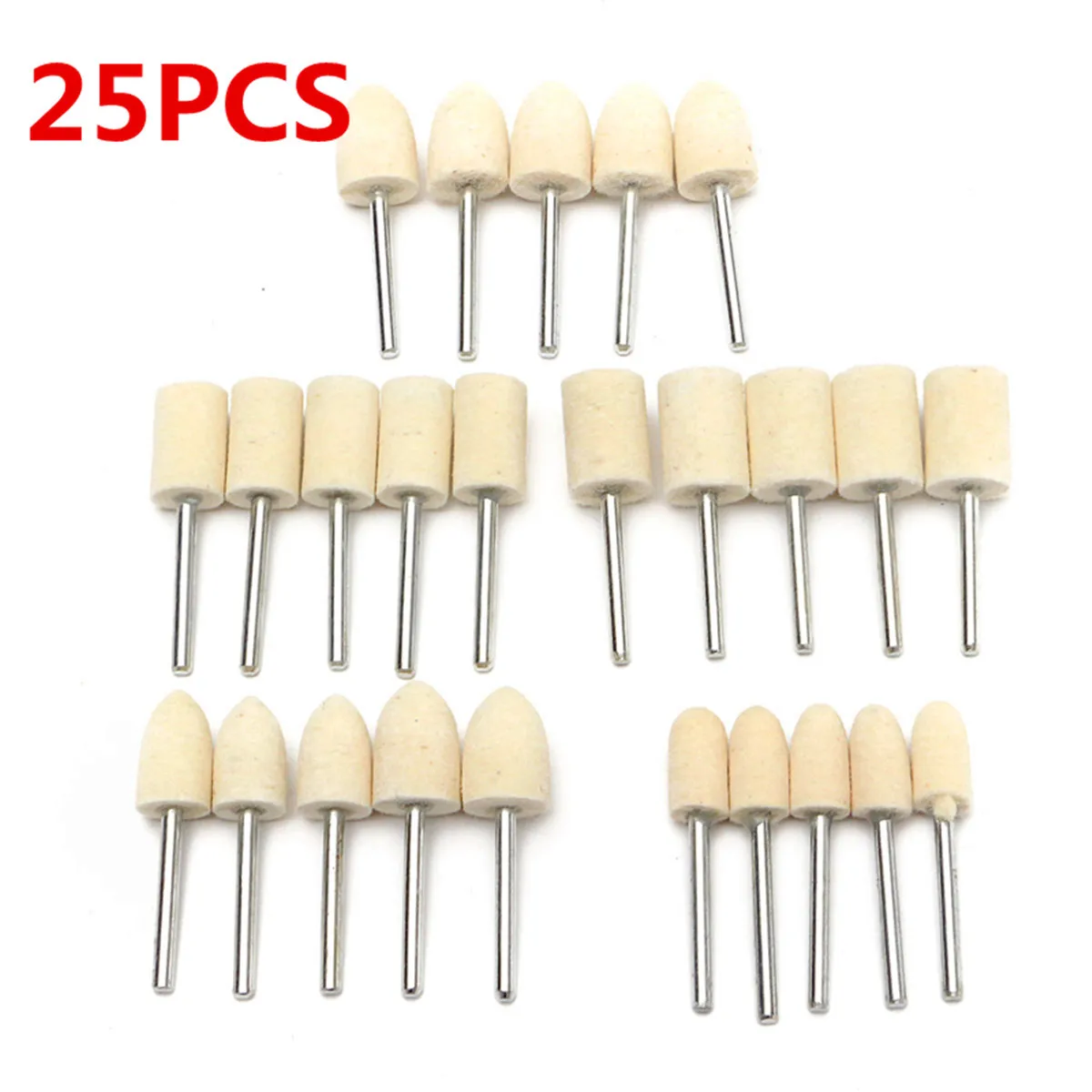 Aliexpress.com : Buy 25pcs 3mm Shank Polishing Buffing Wool Cotton ...