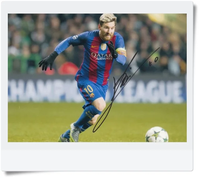 signed Lionel Messi autographed original photo 7 inches 5 versions ...