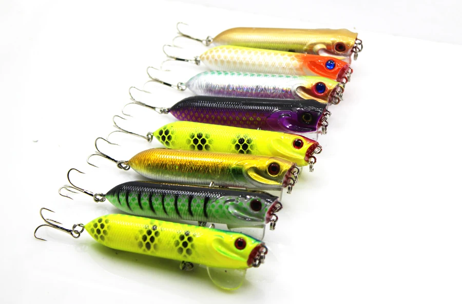 Kostenloser Versand 18g/9,5 cm Poppers Fischerei locken Top Wasser ...