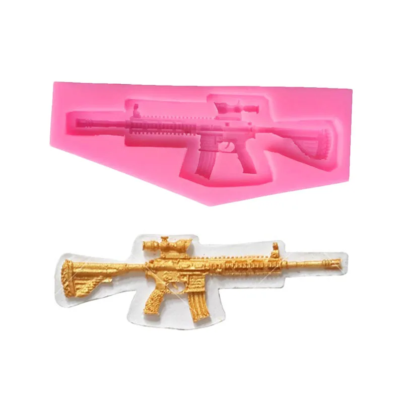 Sniper Rifle Model Gun Fondant Molds Liquid Silicone Soap Clay Mold DIY ...