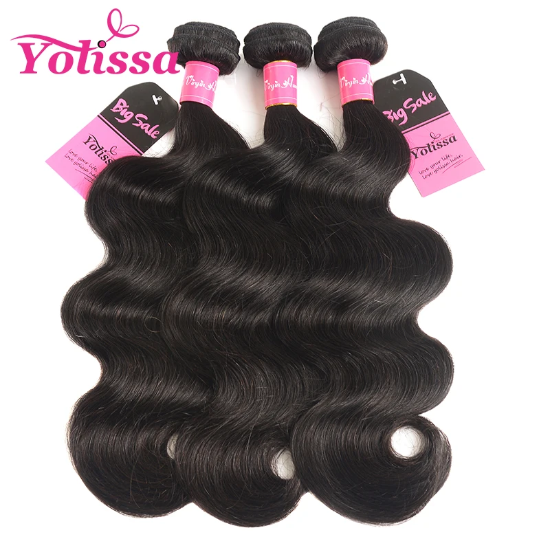 Brazilian Body Wave 3 Bundles Hair Weave 100% Human Hair Bundles ...