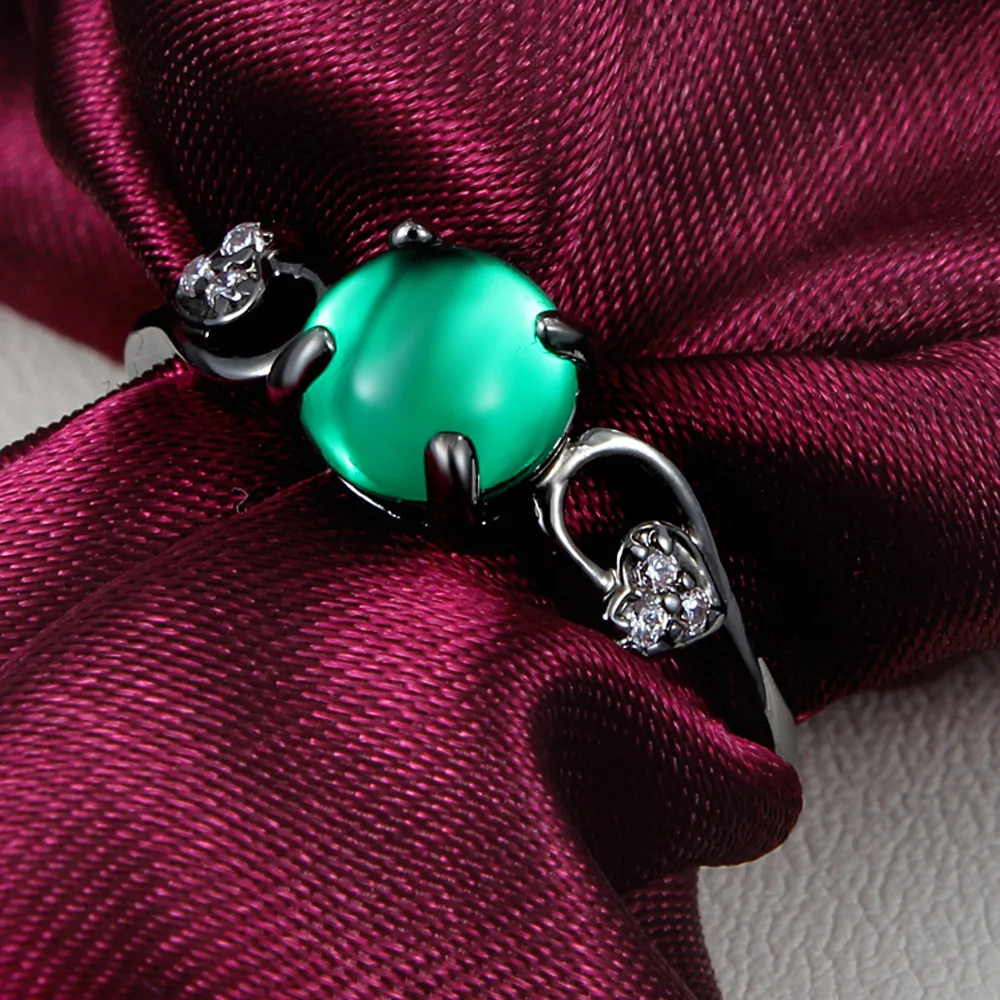 Turkish Engagement Couple Rings with White Purple Green Multicolored ...