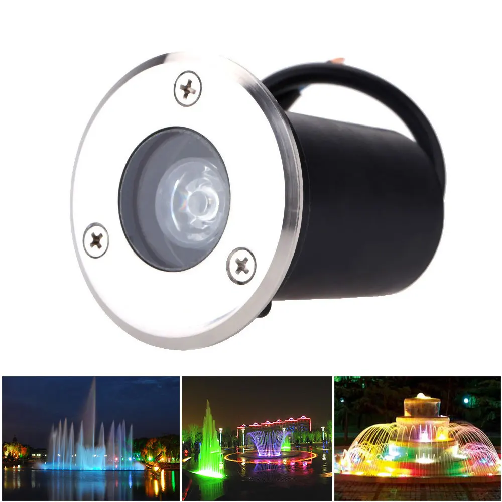 LED Buried Lights 12V 24V 110V 220V 3W Outdoor Garden Recessed Deck ...