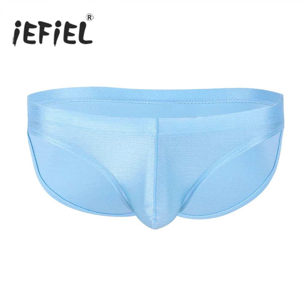 Iefiel Gay Mens Slip Hommes Sexy Mens Lingerie Wetlook Bikini Briefs Jockstraps Underwear