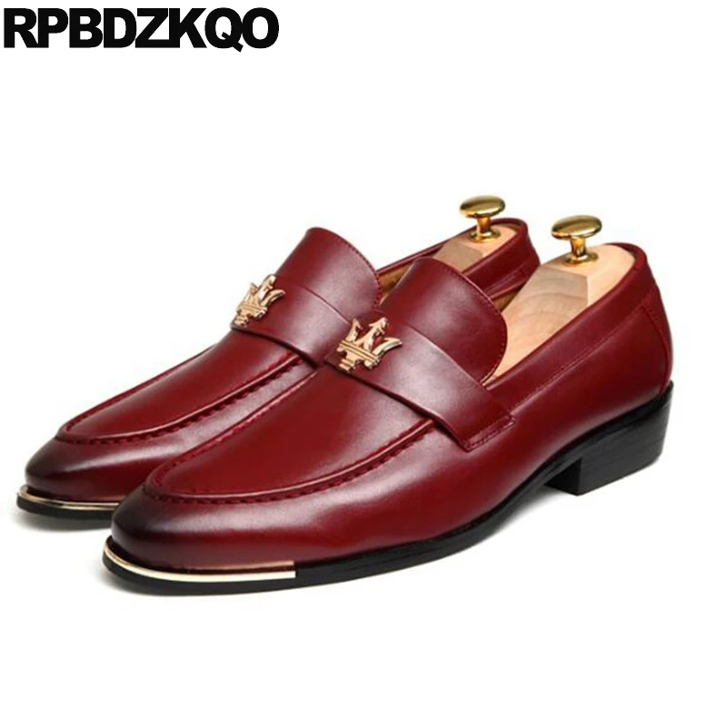 Chaussures en cuir verni pour hommes, plates, Brogue, confortables ...