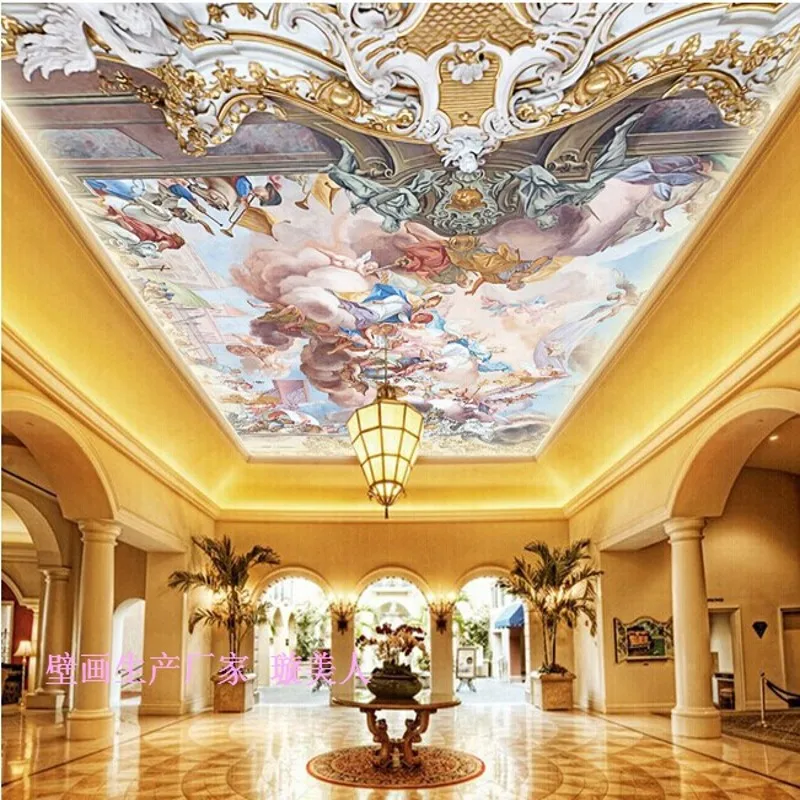 Custom mural European style large mural ceiling decoration wallpaper 3D ...
