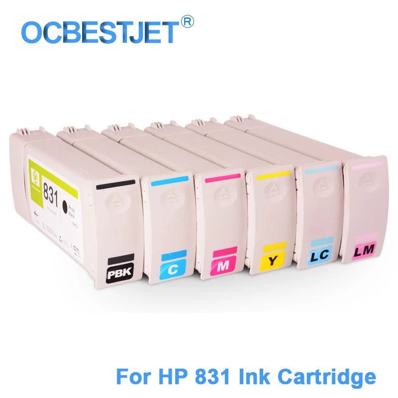 6 Pieces/Set For HP 831 Remanufactured Replacement Ink Cartridge With ...