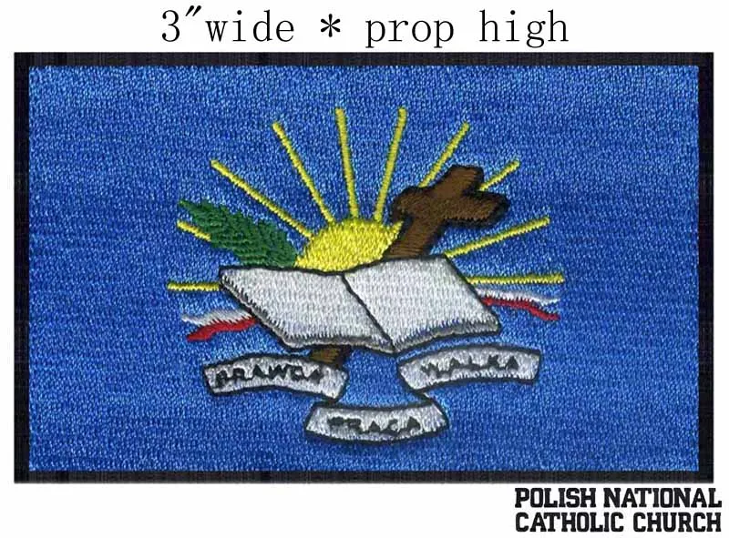 Polish national Catholic Church Flag 3"wide embroidery patch for ...