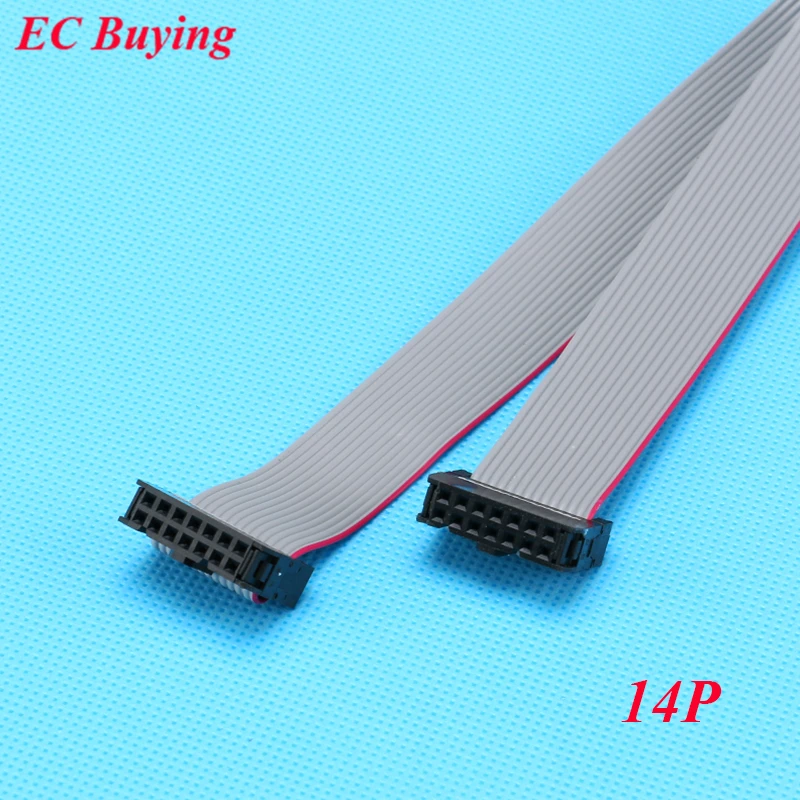 14 Pin FC 14P JTAG ISP AVR Download Cable 2.54mm Pitch 14pin 30CM 300mm ...