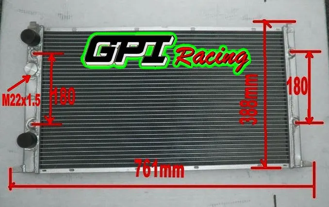 GPI ALUMINUM RADIATOR FOR VOLKSWAGEN FOR VW FOR GOLF GTI MK3 VR6 AAA 2 ...