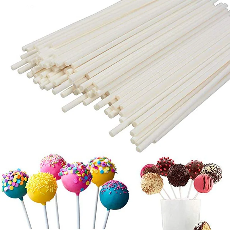 100Pcs 7.5/10/15cm Lollipop Stick Food Grade Plastic Pop Sucker Candy Making Sucker Sticks For ...
