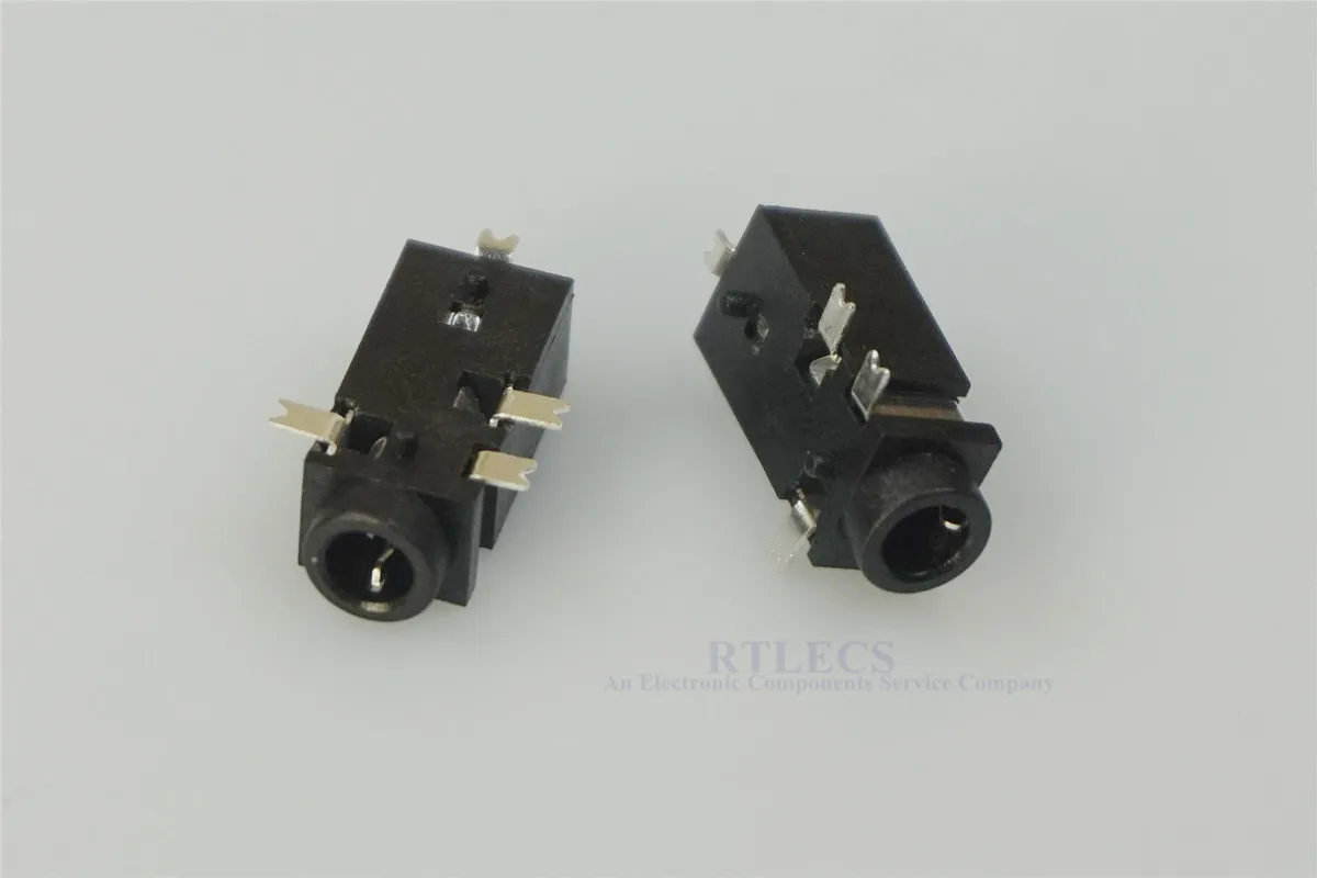 1000pcs Phone Jack 2.5 Mm 4 Pin Smd Right Angle Pcb Surface Mount 3/32 ...